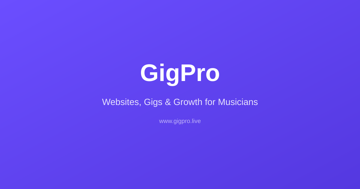 Band Website Pricing Guide (2026) | GigPro